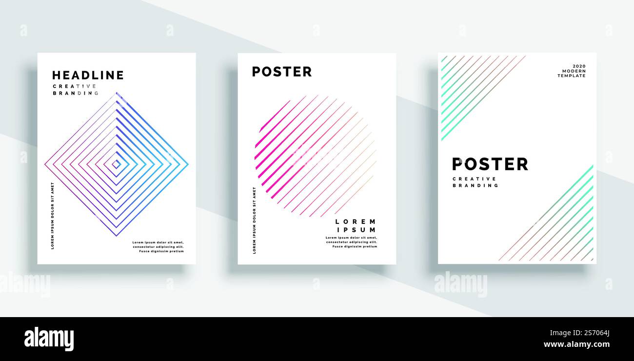 minimal lines book cover template set Stock Vector Image & Art - Alamy