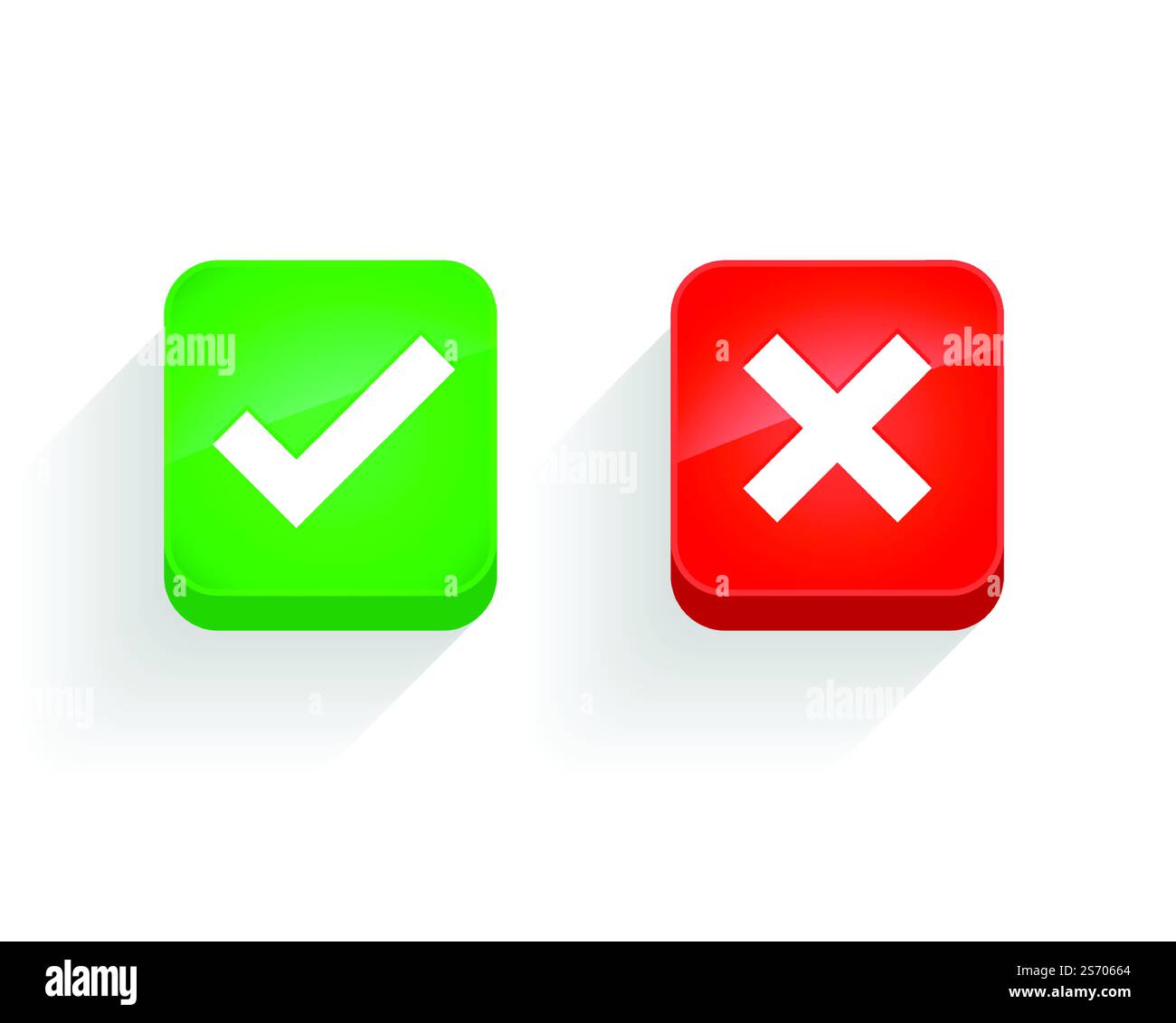 yes or no button symbols Stock Vector Image & Art - Alamy