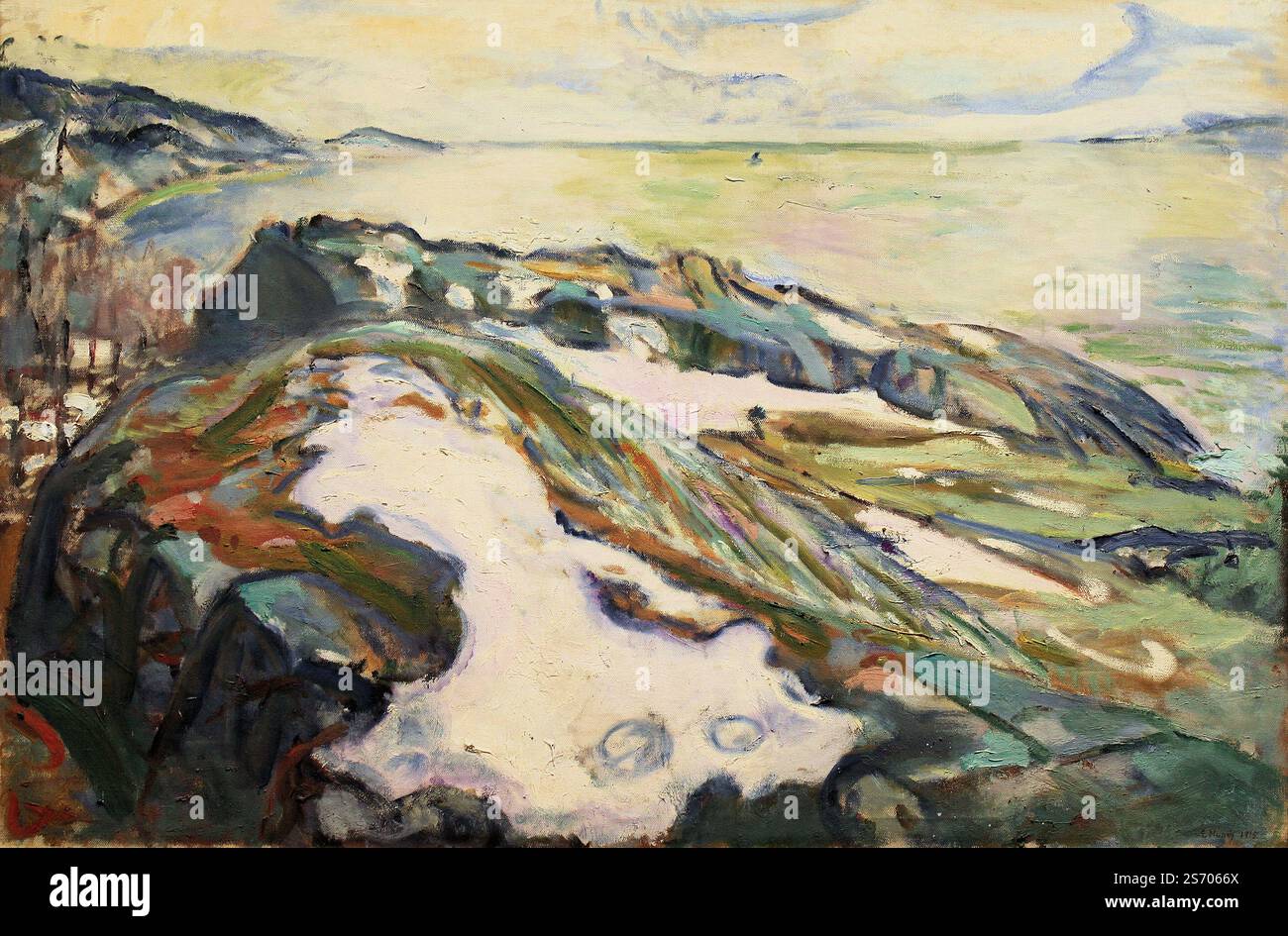 Coastal Landscape at Hvitsten painting by Edvard Munch (1915 - 2 Stock ...
