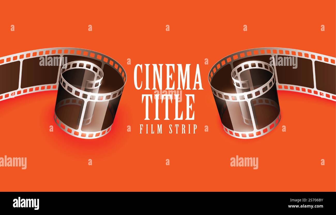 3d cinema film strip title background Stock Vector Image & Art - Alamy