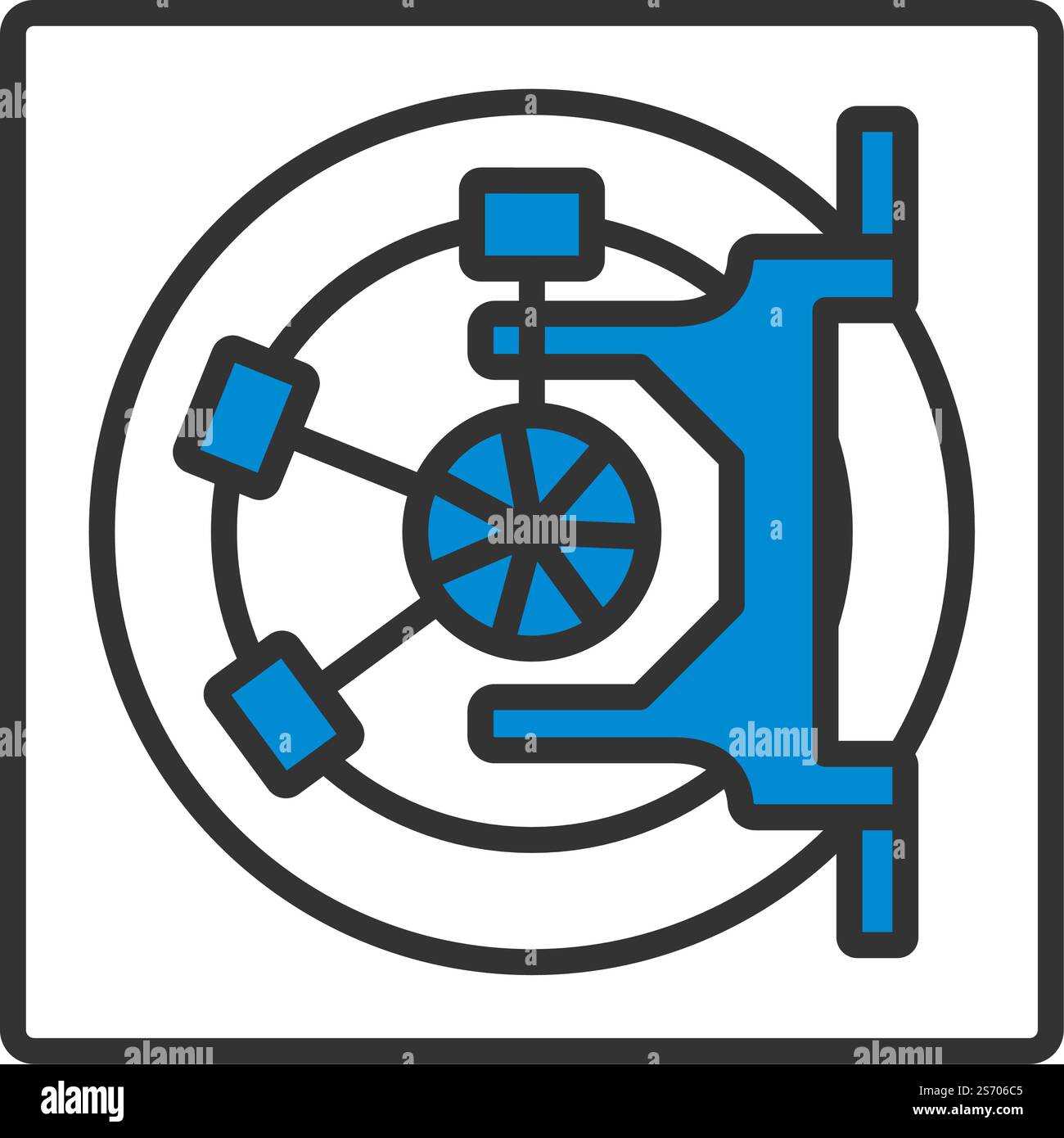 Safe Icon. Editable Bold Outline With Color Fill Design. Vector ...