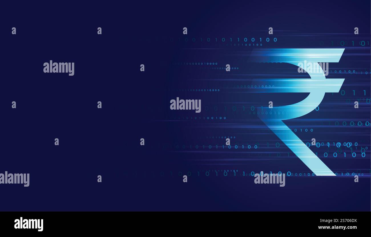 digital rupee technology background design Stock Vector Image & Art - Alamy