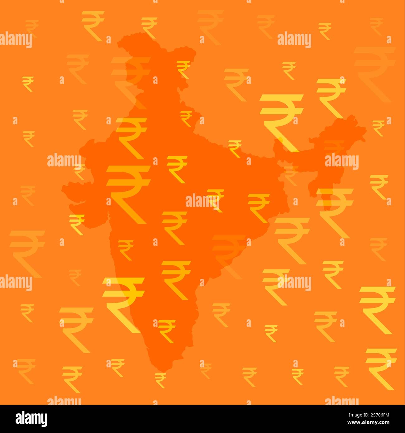 map of india with indian currency rupee symbol design Stock Vector ...