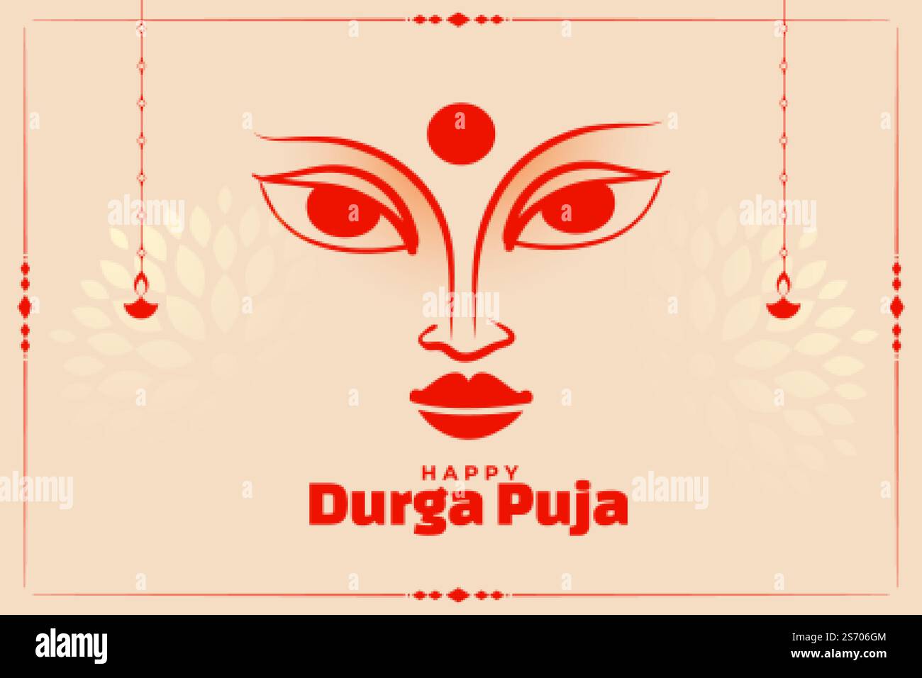 happy durga pooja festival card design Stock Vector Image & Art - Alamy