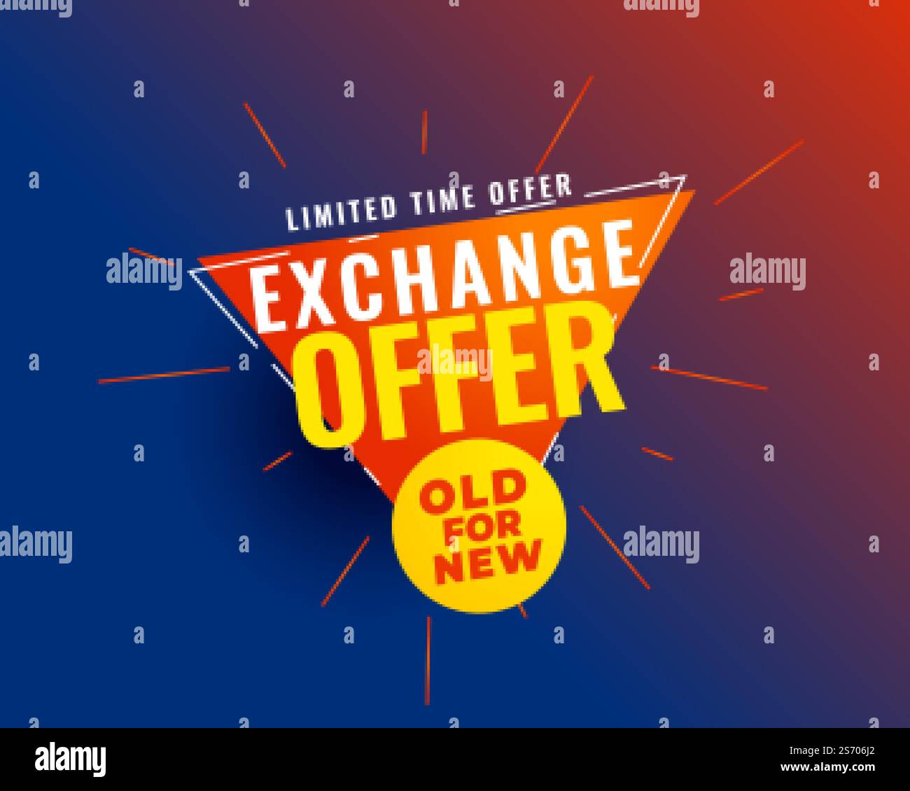 exchange old for new banner design template Stock Vector Image & Art ...