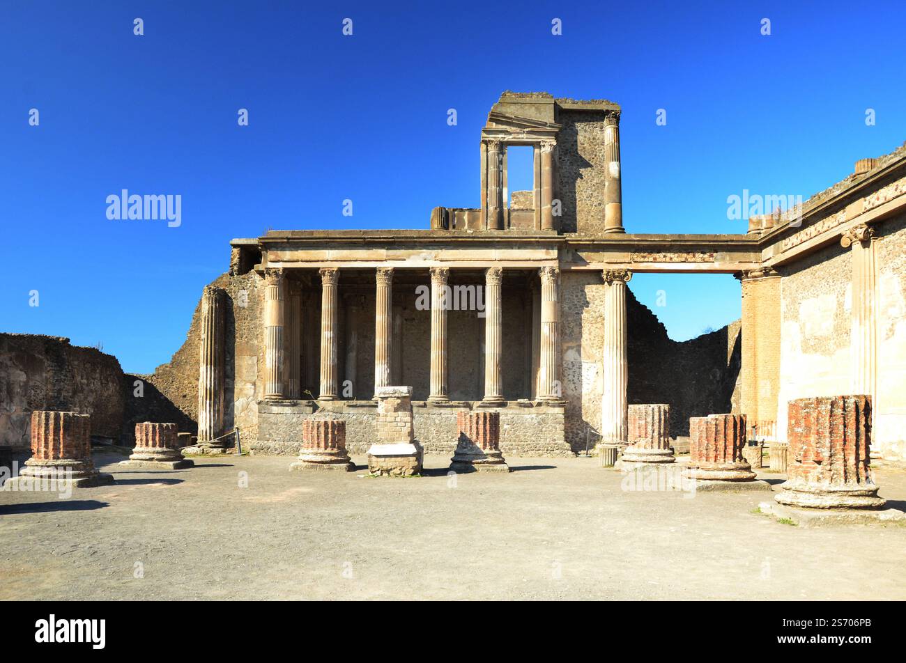 The Basilica. Roman law courts, Pompeii. UNESCO world Heritage Site ...