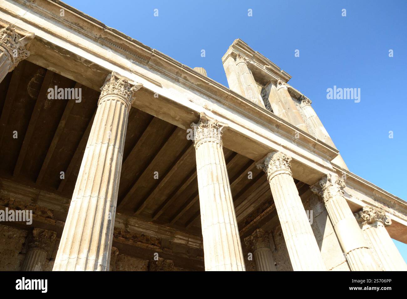 decretive structural Corinthian pillars Pompeii Italy Stock Photo - Alamy
