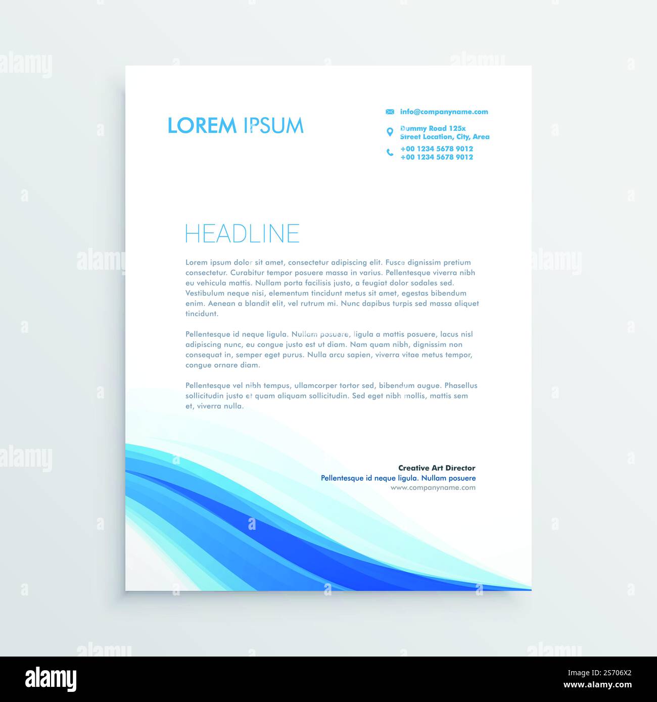 Creative blue wavy shape Stock Vector Images - Alamy