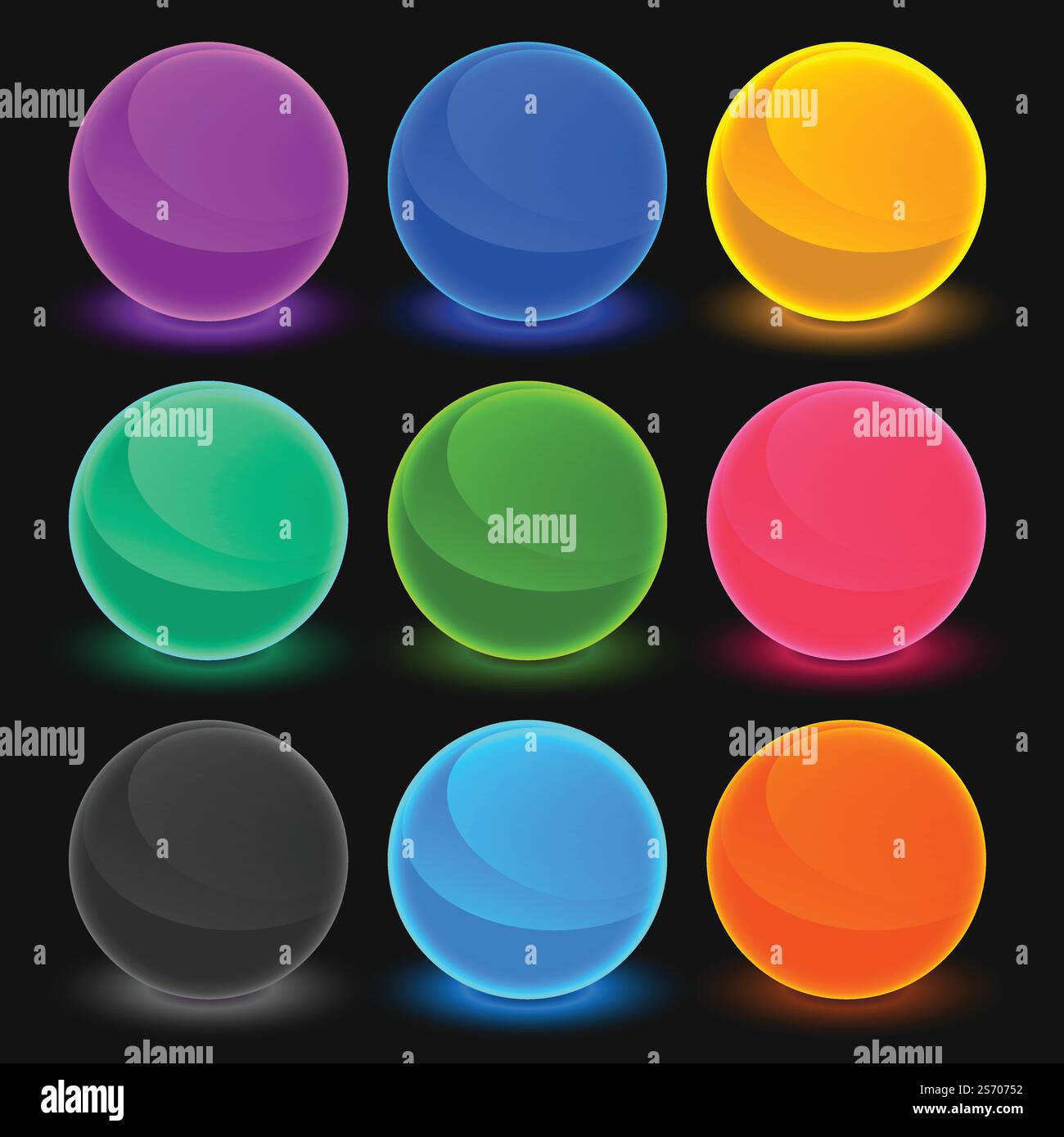bright toon shades buttons set Stock Vector Image & Art - Alamy