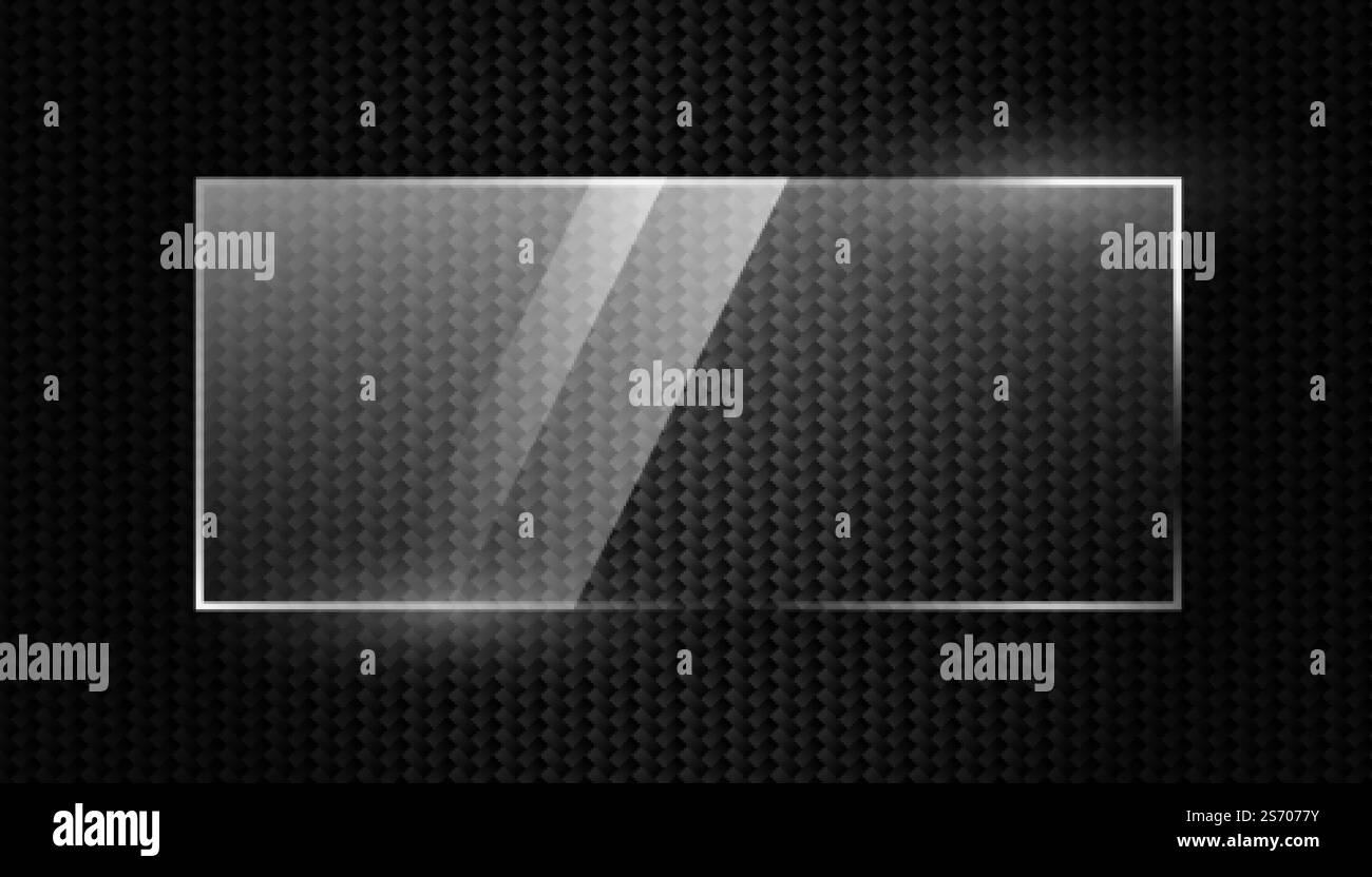 carbon fiber background with shiny glass frame Stock Vector Image & Art ...