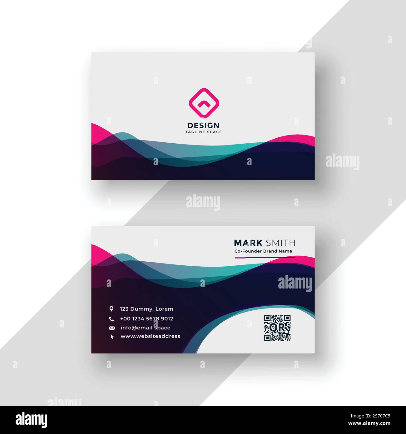 modern vibrant business card template Stock Vector Image & Art - Alamy