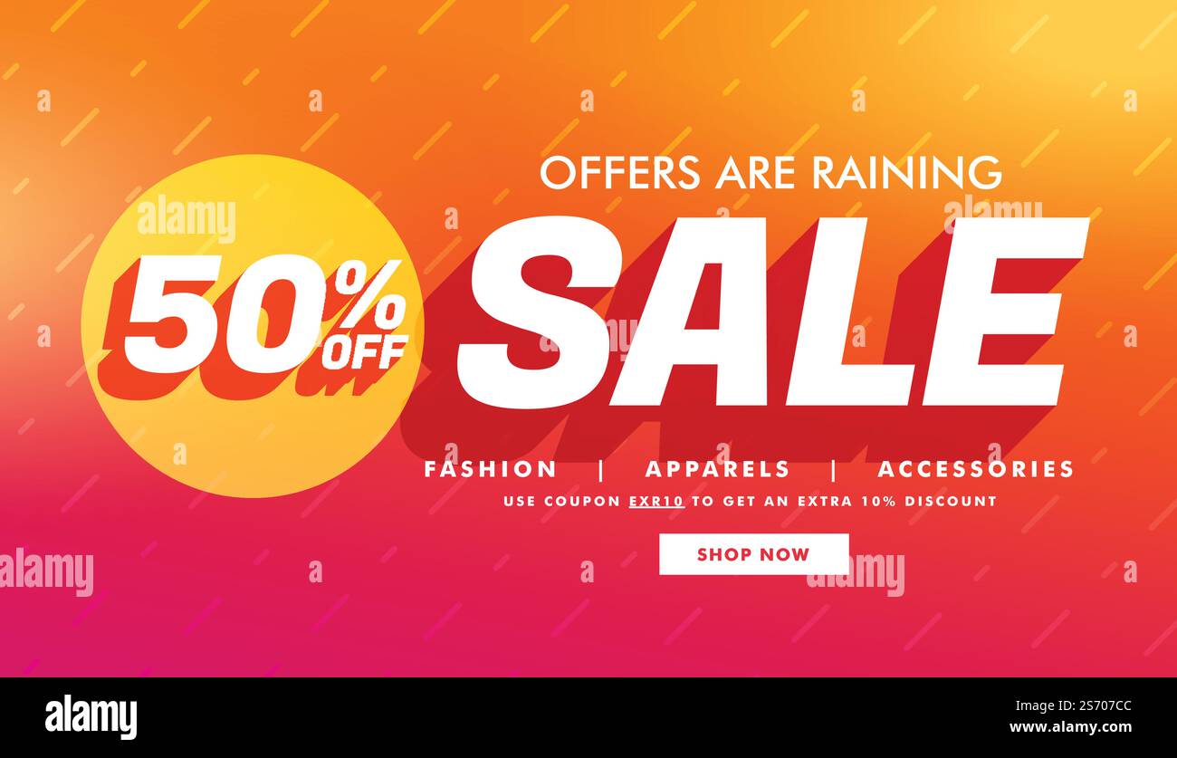 sale promotional template with offer details for your brand Stock ...