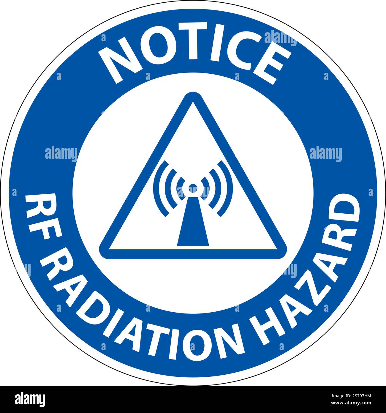 Notice RF Radiation Hazard Authorized Only Sign On White Background ...