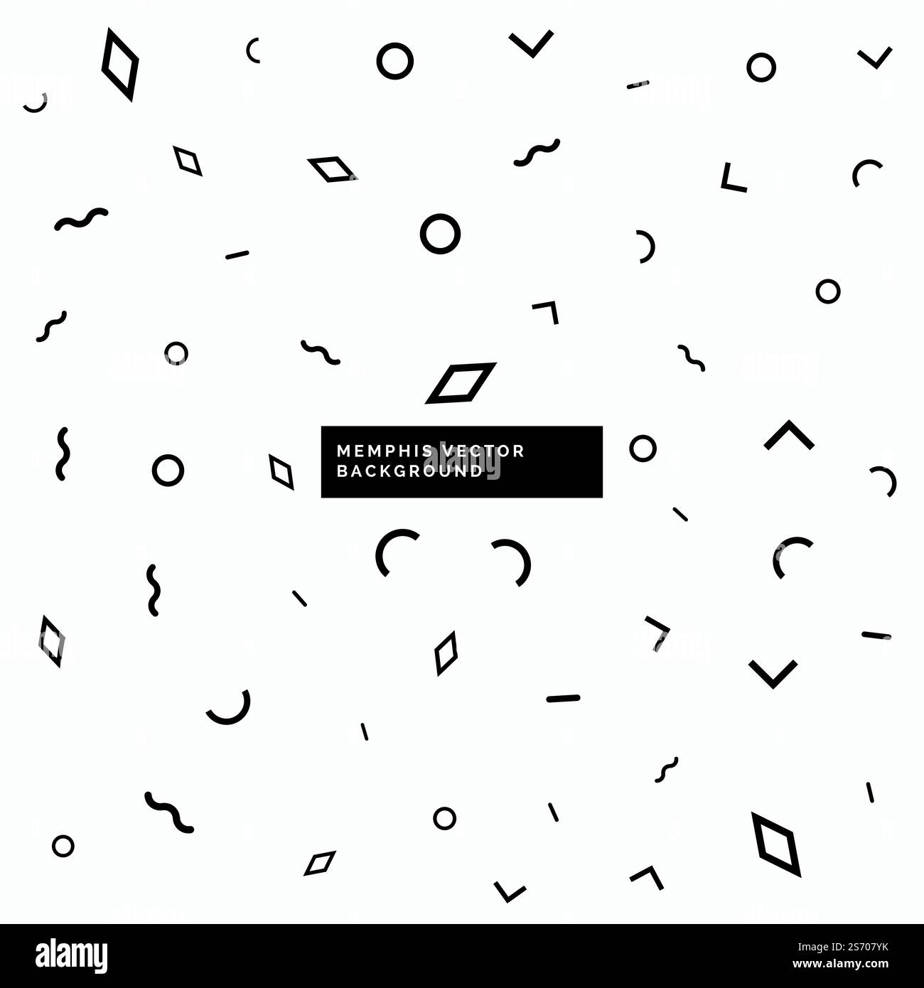 trendy memphis style background with geometric shapes Stock Vector ...