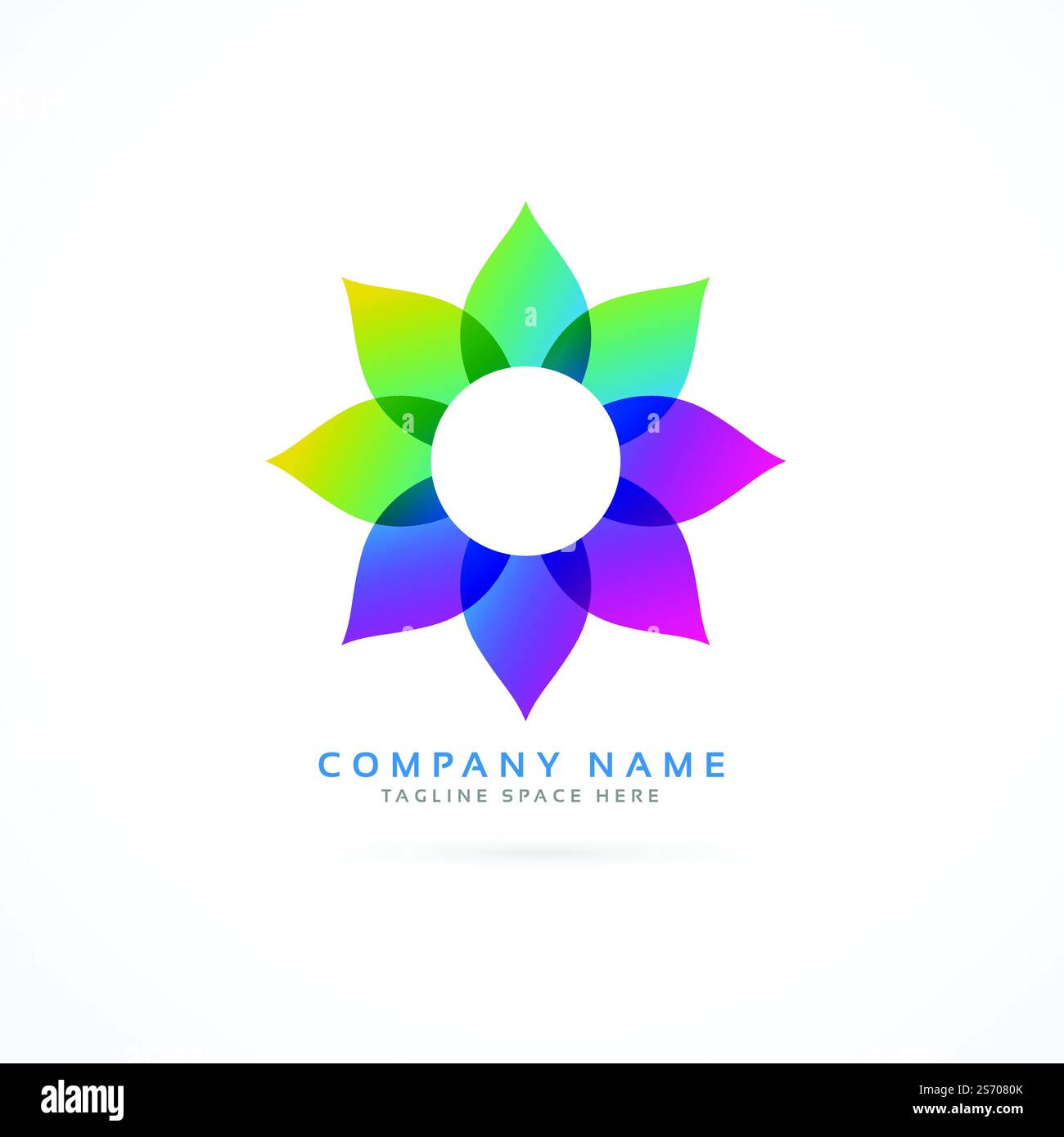 colorful flower logo with petals Stock Vector Image & Art - Alamy