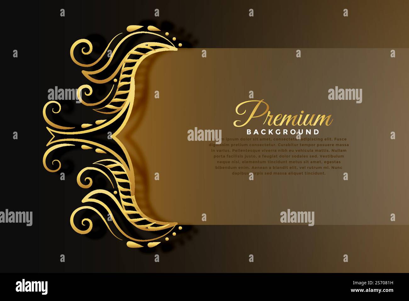 royal invitation background in golden premium style Stock Vector Image ...