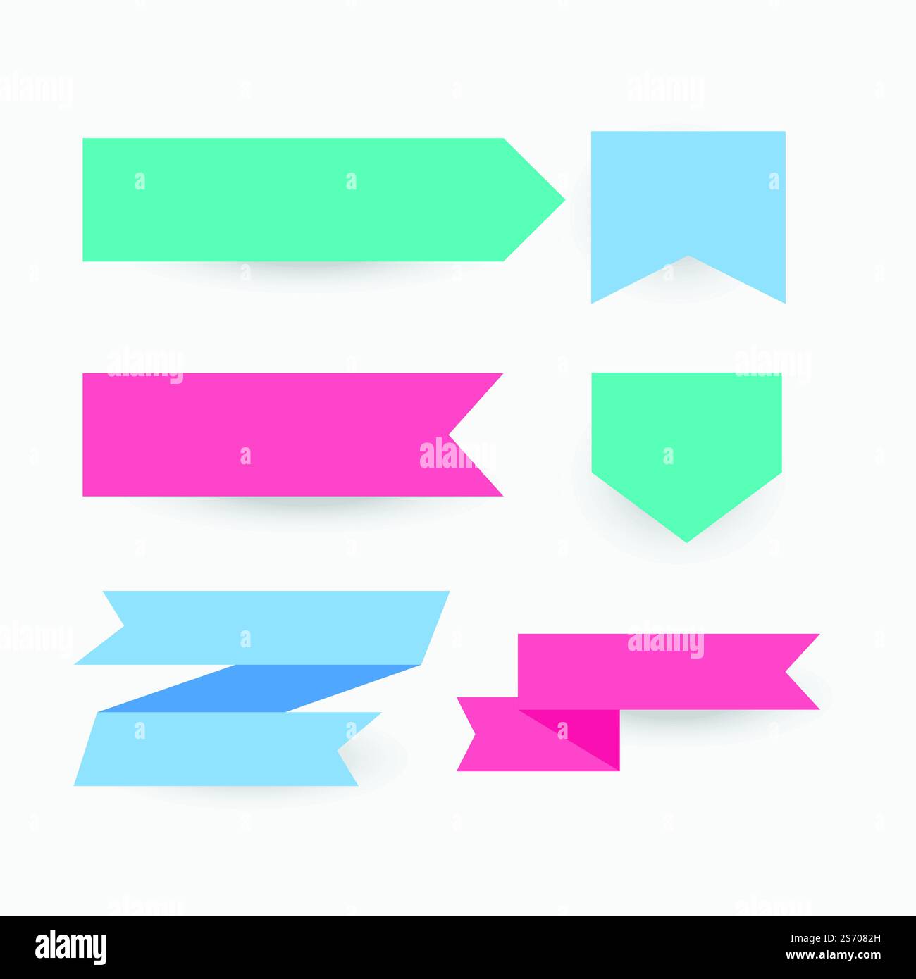 collection of flat ribbon in various colors Stock Vector Image & Art ...