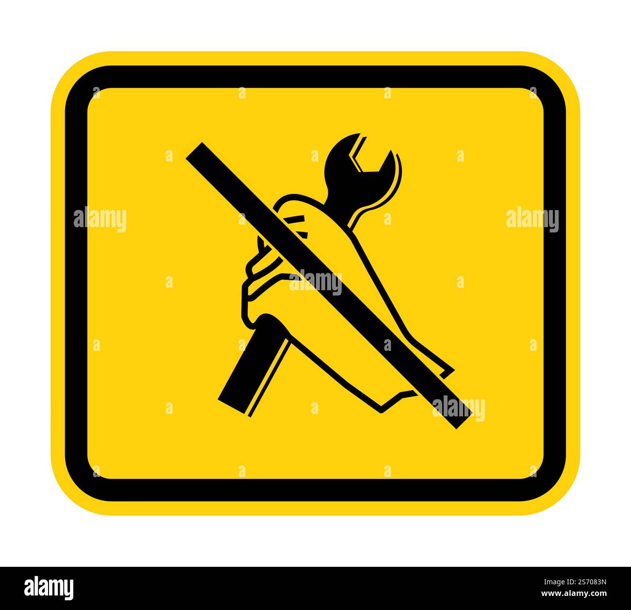 Do Not Carry Out Maintenance Work On Running Machinery Stock Vector ...