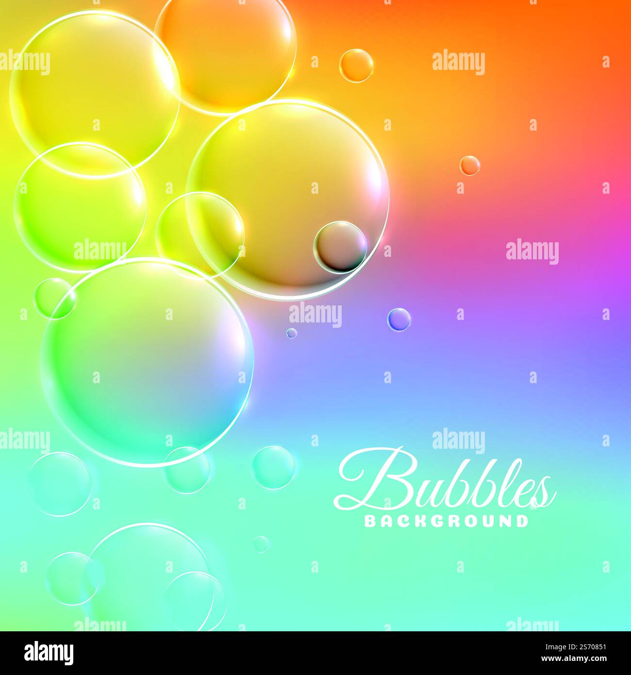 colorful background with shiny bubbles Stock Vector Image & Art - Alamy