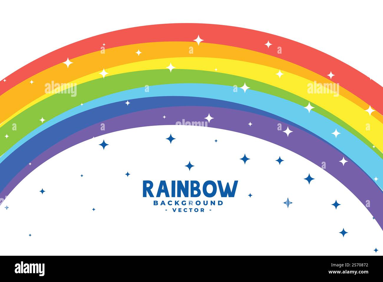 curve rainbow arc with stars background Stock Vector Image & Art - Alamy
