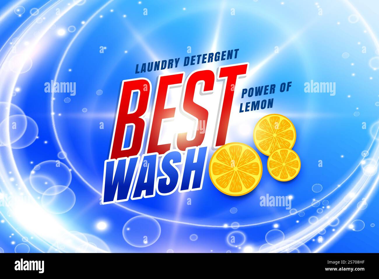 laundry detergent packaging concept with lemon fresh design Stock ...