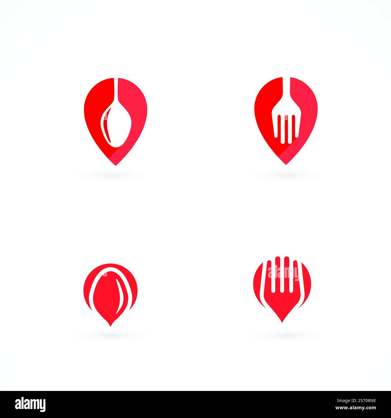 set of food restaurant logos Stock Vector Image & Art - Alamy