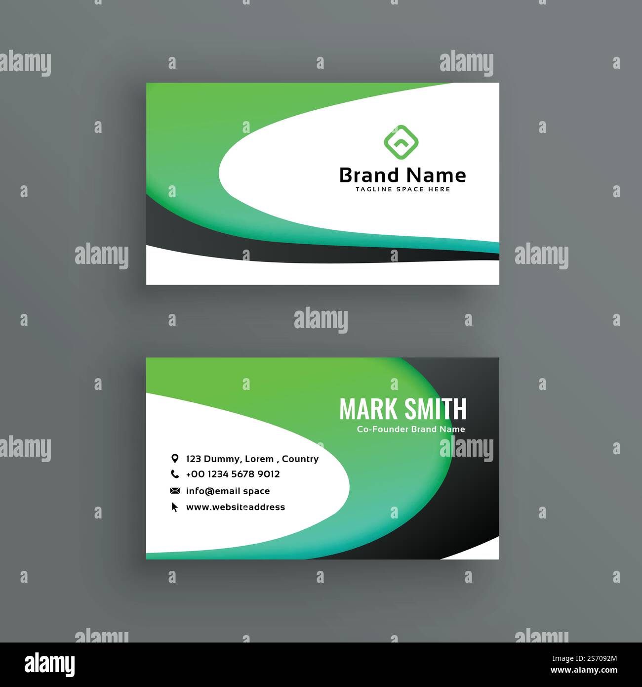 creative wavy business card design Stock Vector Image & Art - Alamy