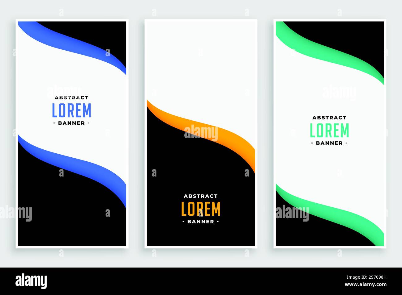 elegant business vertical banners in wave style Stock Vector Image ...