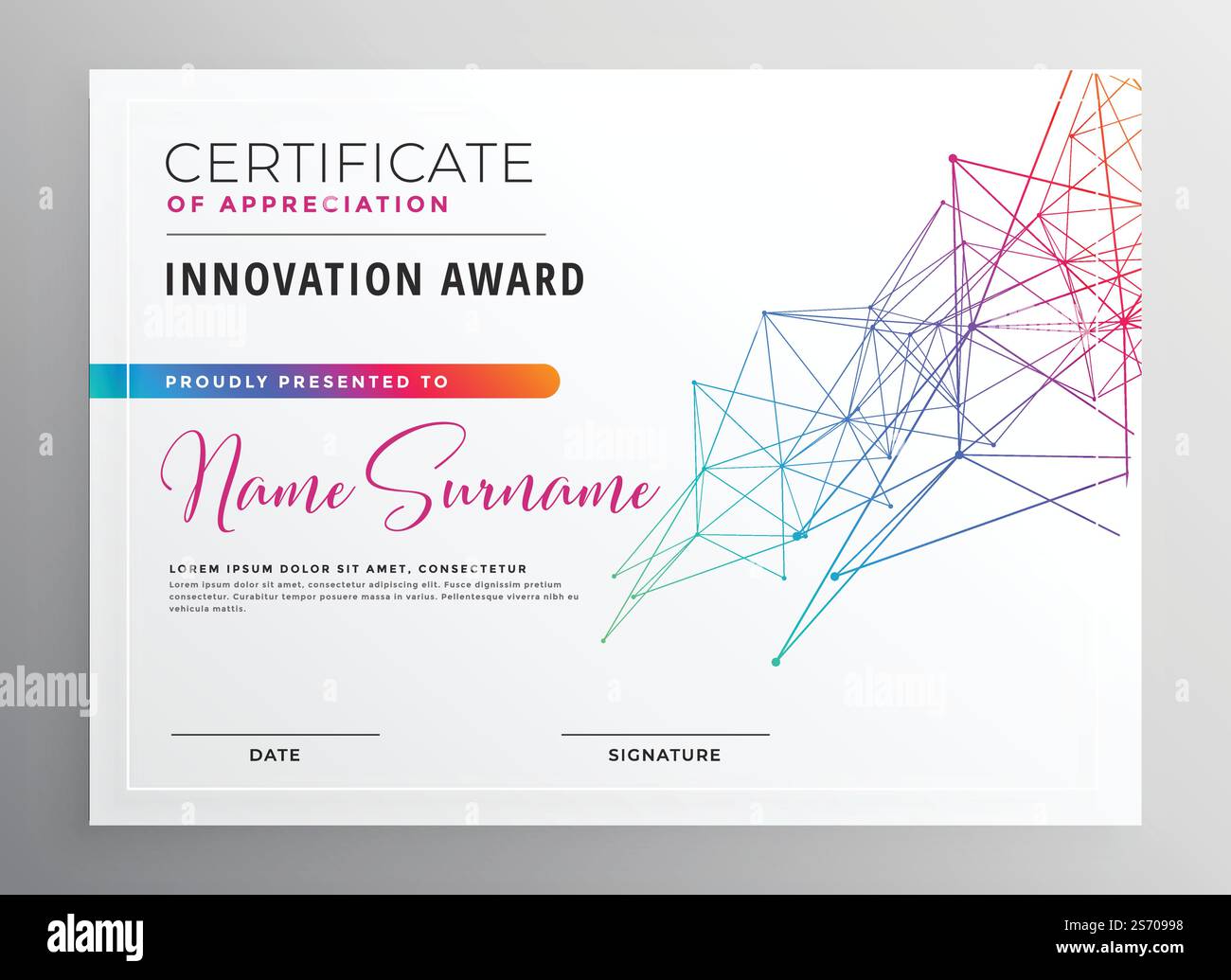 creative colorful certificate template design Stock Vector Image & Art ...