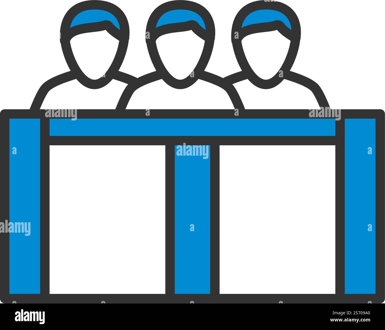 Jury Icon. Editable Bold Outline With Color Fill Design. Vector Illustration Stock Vector Image ...