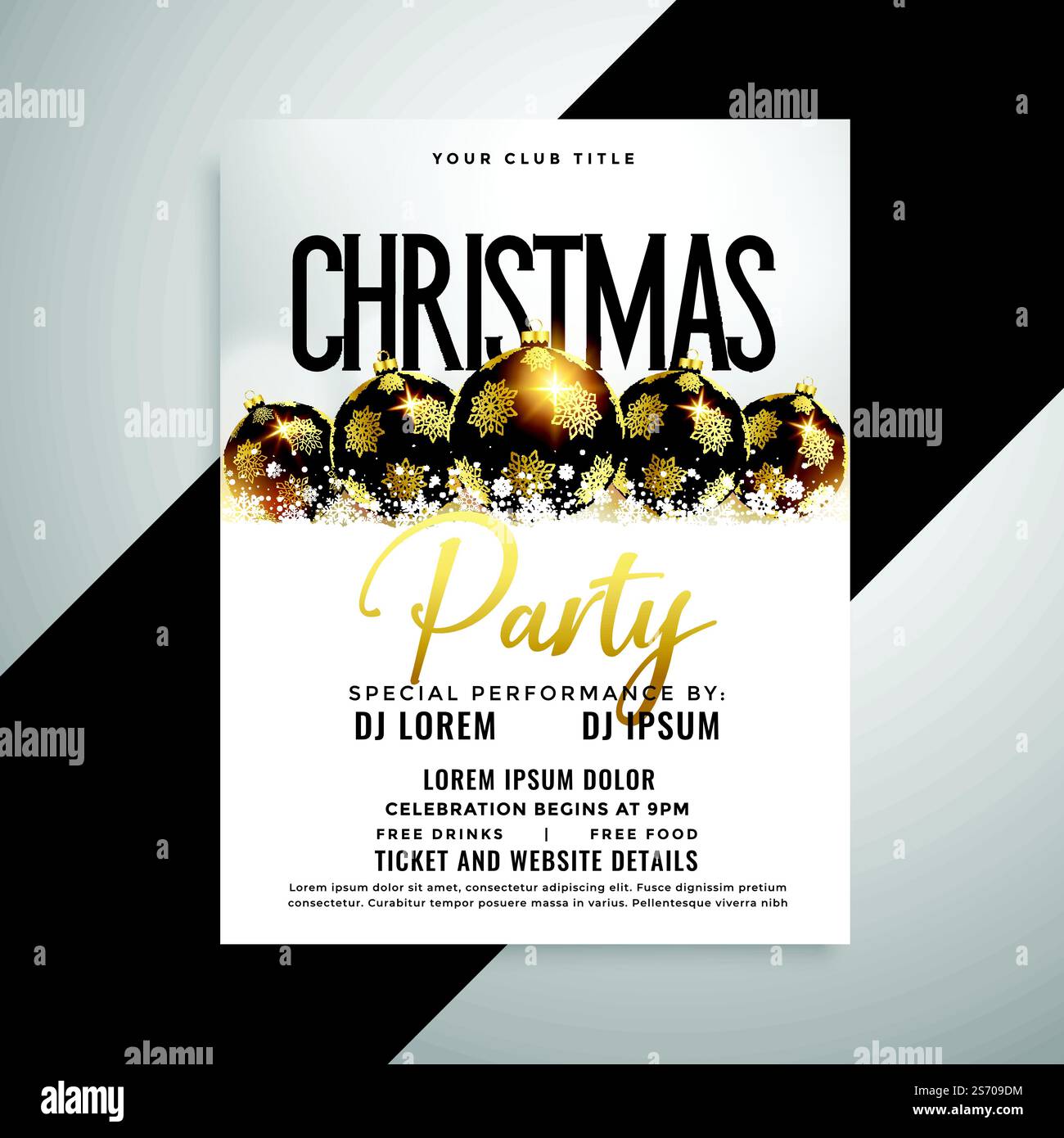 luxury christmas balls flyer poster design Stock Vector Image & Art - Alamy