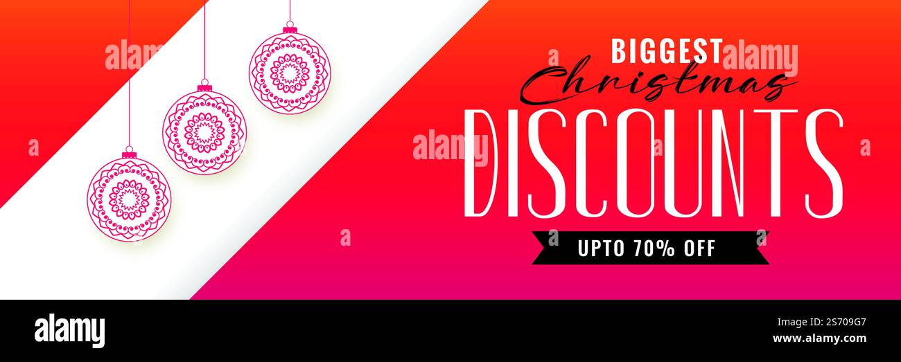 christmas discount banner colorful template Stock Vector Image & Art ...