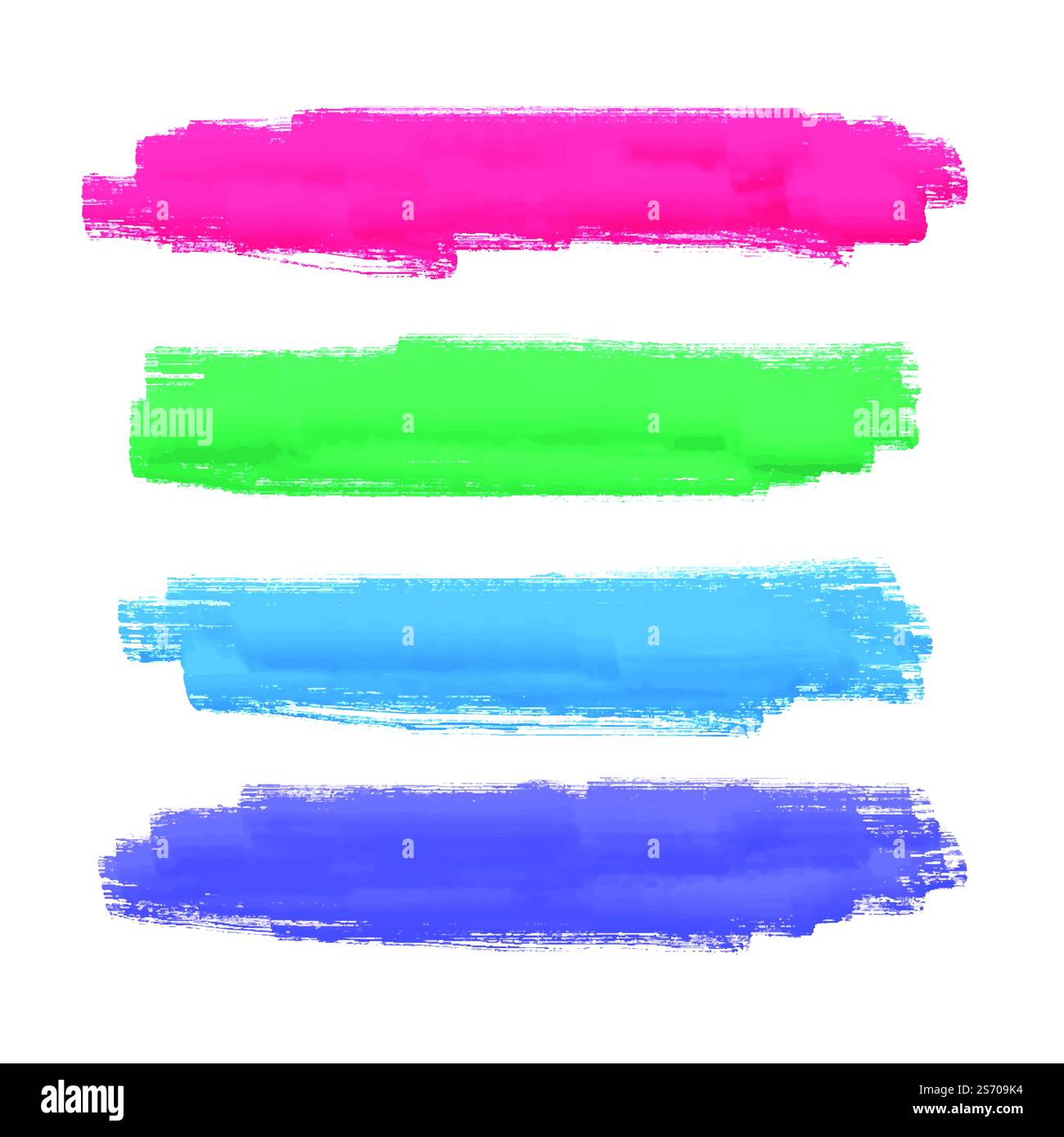 set of four hand painted brush stroke Stock Vector Image & Art - Alamy
