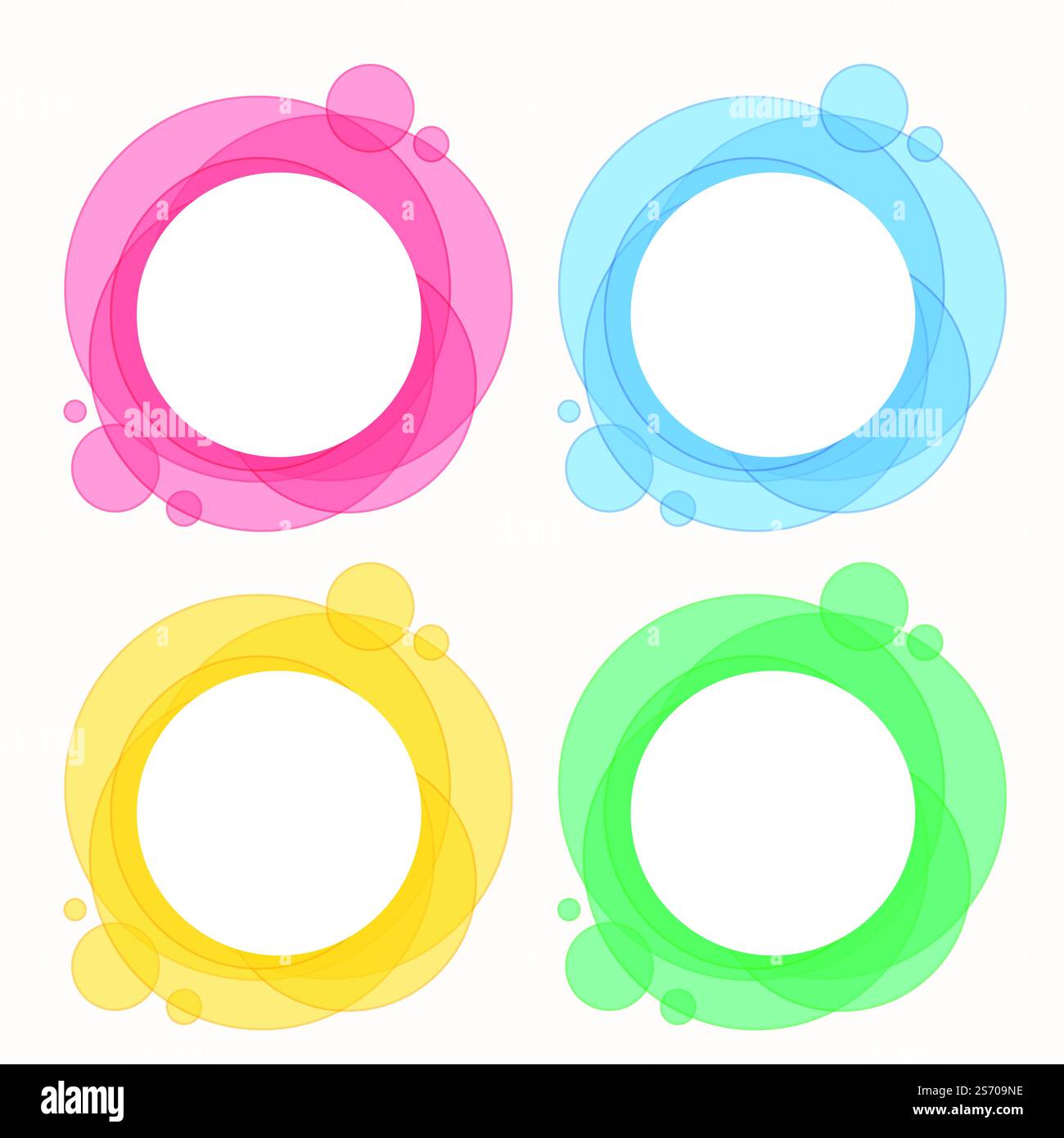 colorful set of circle round frames Stock Vector Image & Art - Alamy