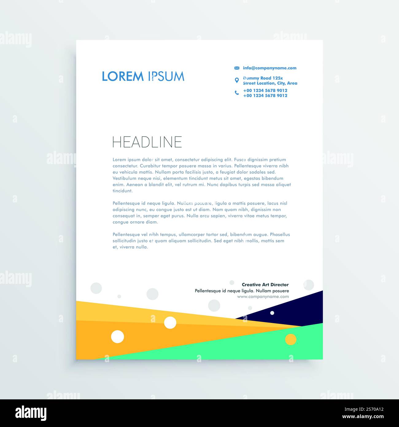 modern geometric letterhead template design Stock Vector Image & Art ...
