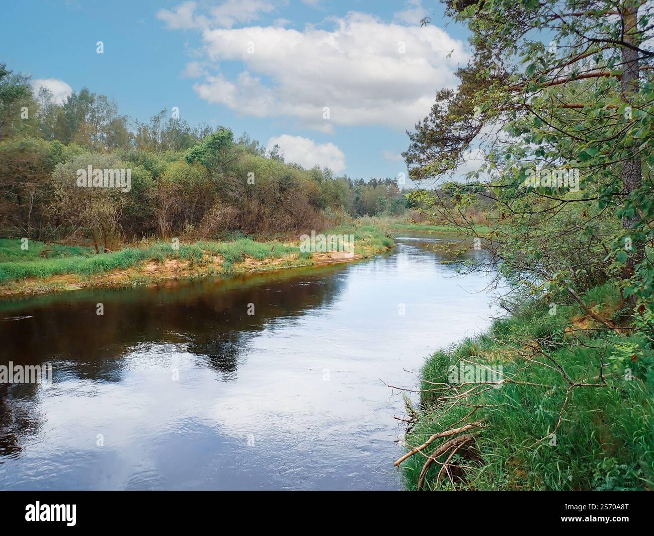 Exploring the Remote Beauty of the Upper Volga River in Russia Stock ...