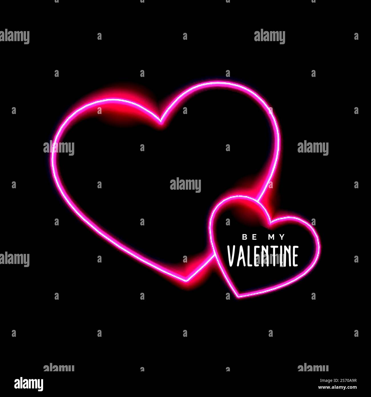 neon hearts background for valentines day Stock Vector Image & Art - Alamy