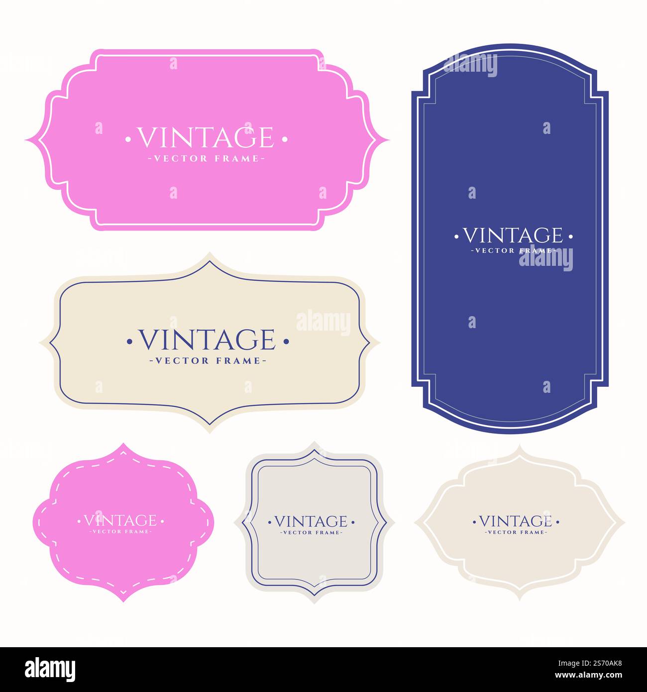 set of vintage frame labels Stock Vector Image & Art - Alamy
