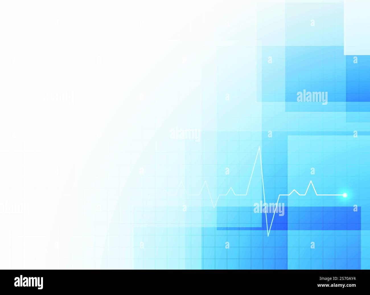 blue medical healthcare background with cardiograph Stock Vector Image ...