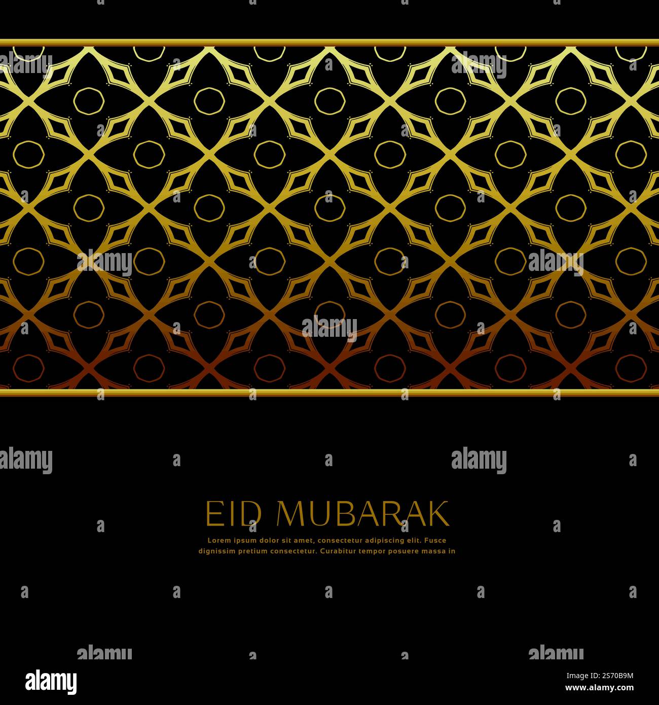 muslim eid festival background with islamic pattern Stock Vector Image ...