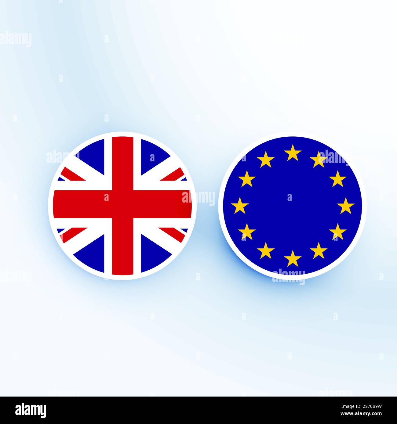 united kingdom and european union symbol and badges Stock Vector Image ...