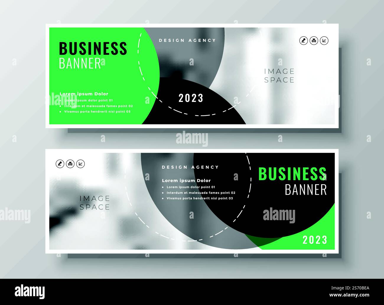 stylish circular business banner design Stock Vector Image & Art - Alamy