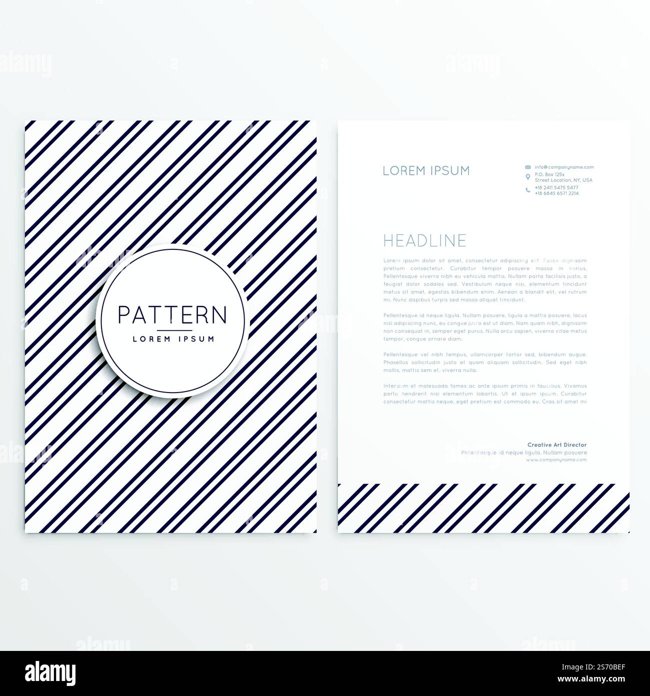 company brochure with diagonal lines pattern Stock Vector Image & Art ...