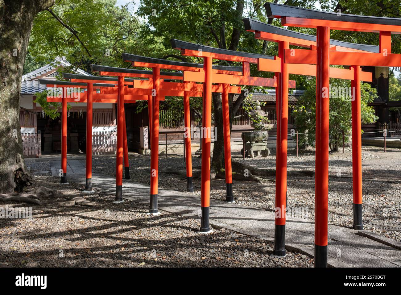 Red Tori Gates at the Toyokuni Shrine Kyoto Japan Stock Photo - Alamy