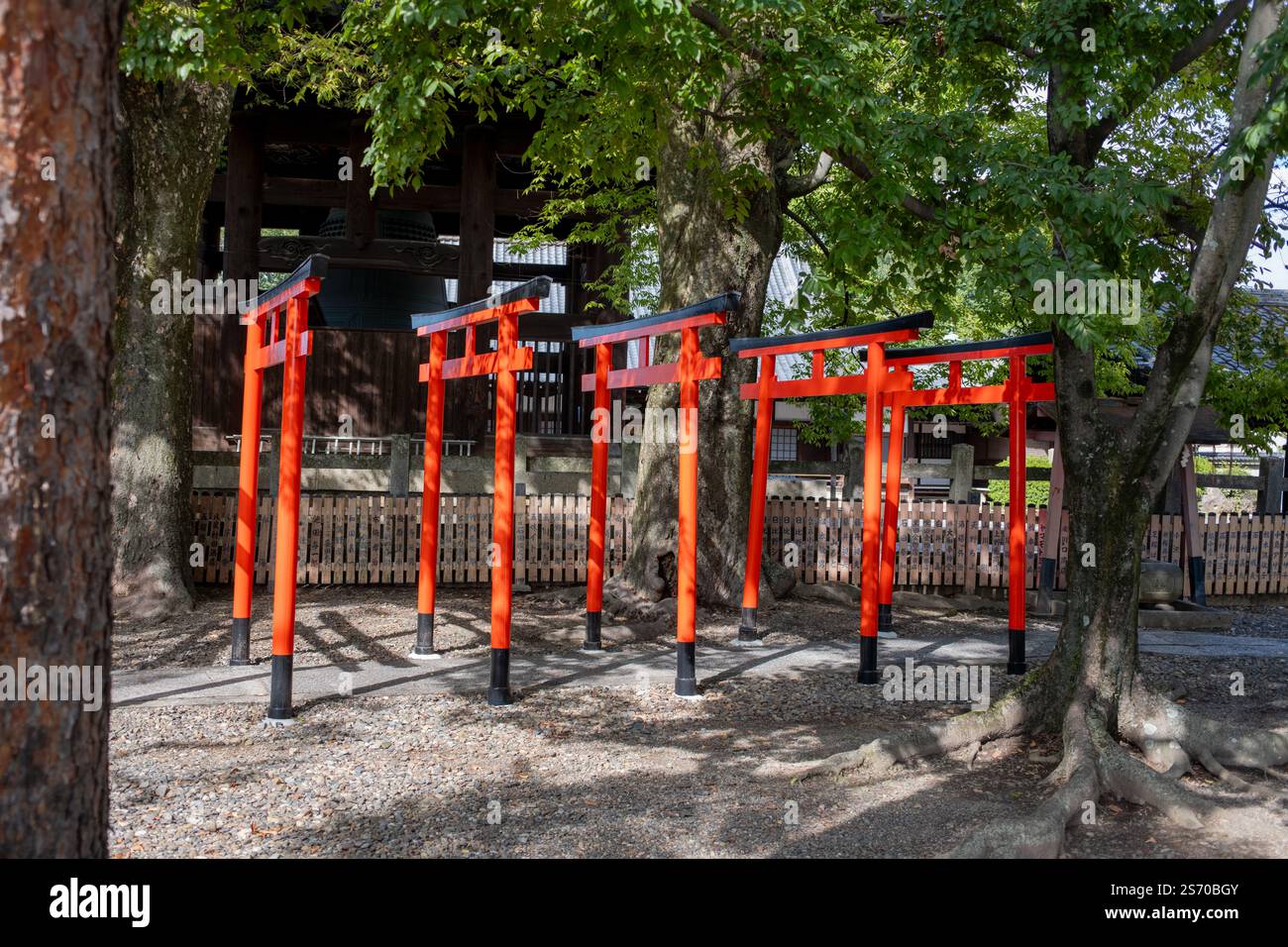 Red Tori Gates at the Toyokuni Shrine Kyoto Japan Stock Photo - Alamy