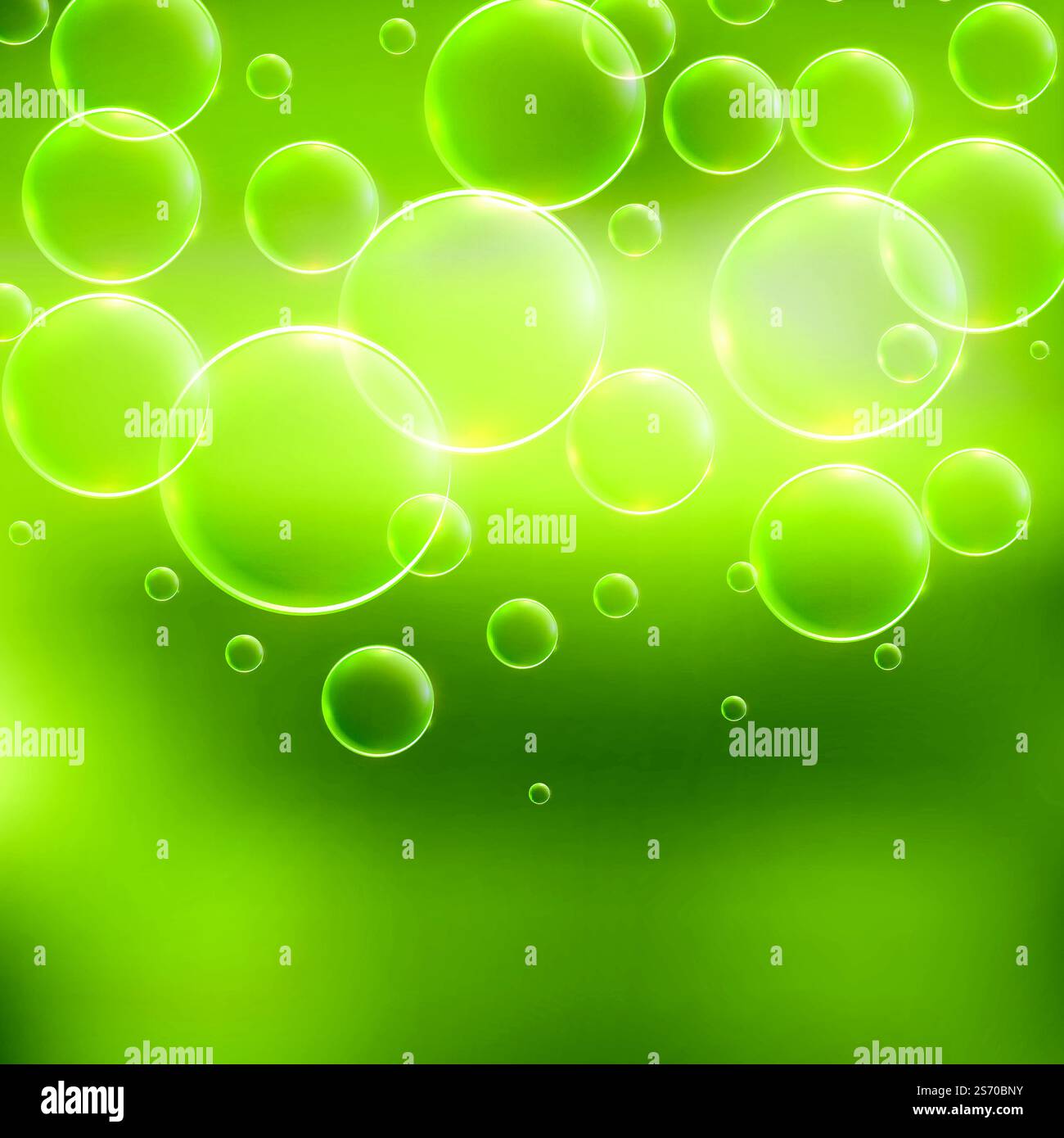 abstract green background with bubbles Stock Vector Image & Art - Alamy
