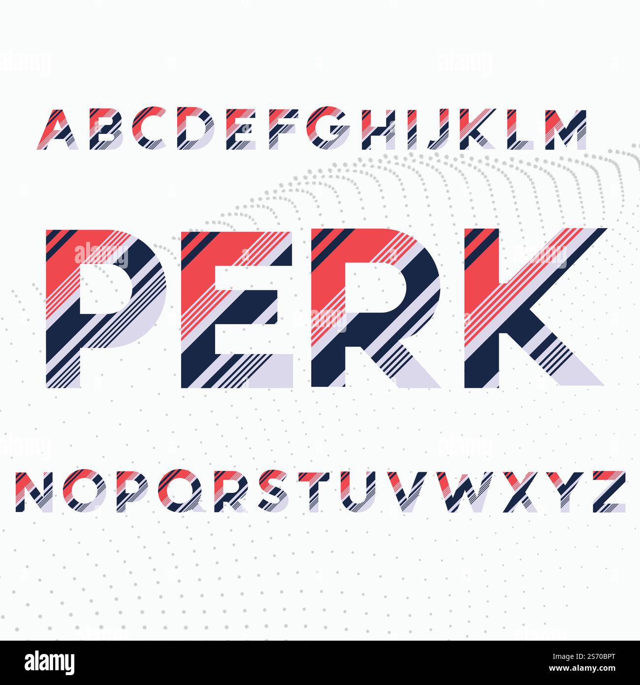 alphabets font in colored diagonal stripes Stock Vector Image & Art - Alamy