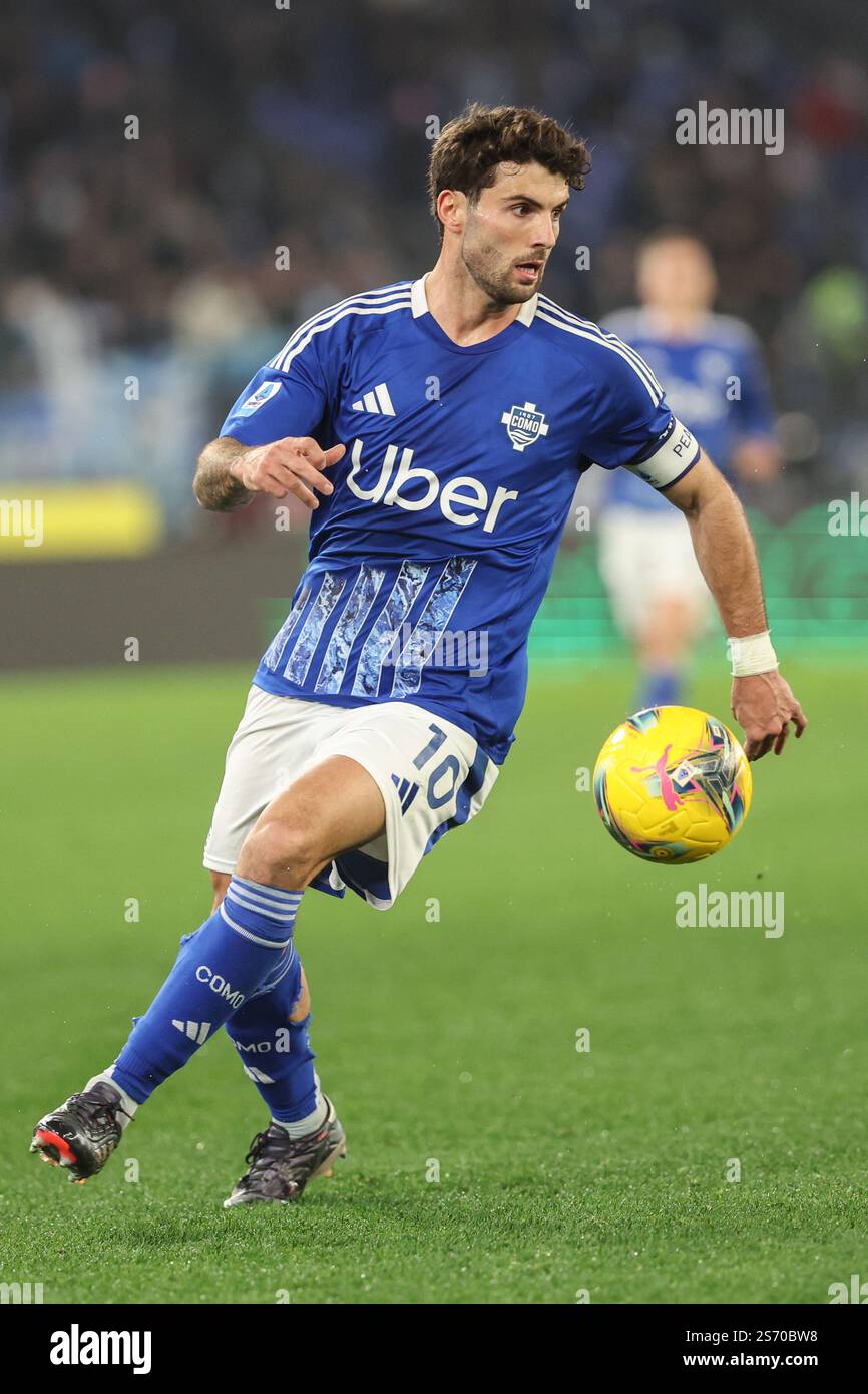 Rome, Italy. 10th Jan, 2025. Patrick Cutrone of Como seen in action during Italian football ...