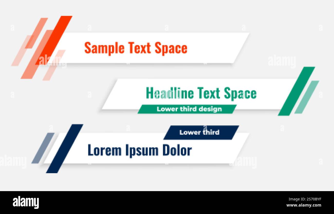 geometric modern lower third banner template design Stock Vector Image & Art - Alamy