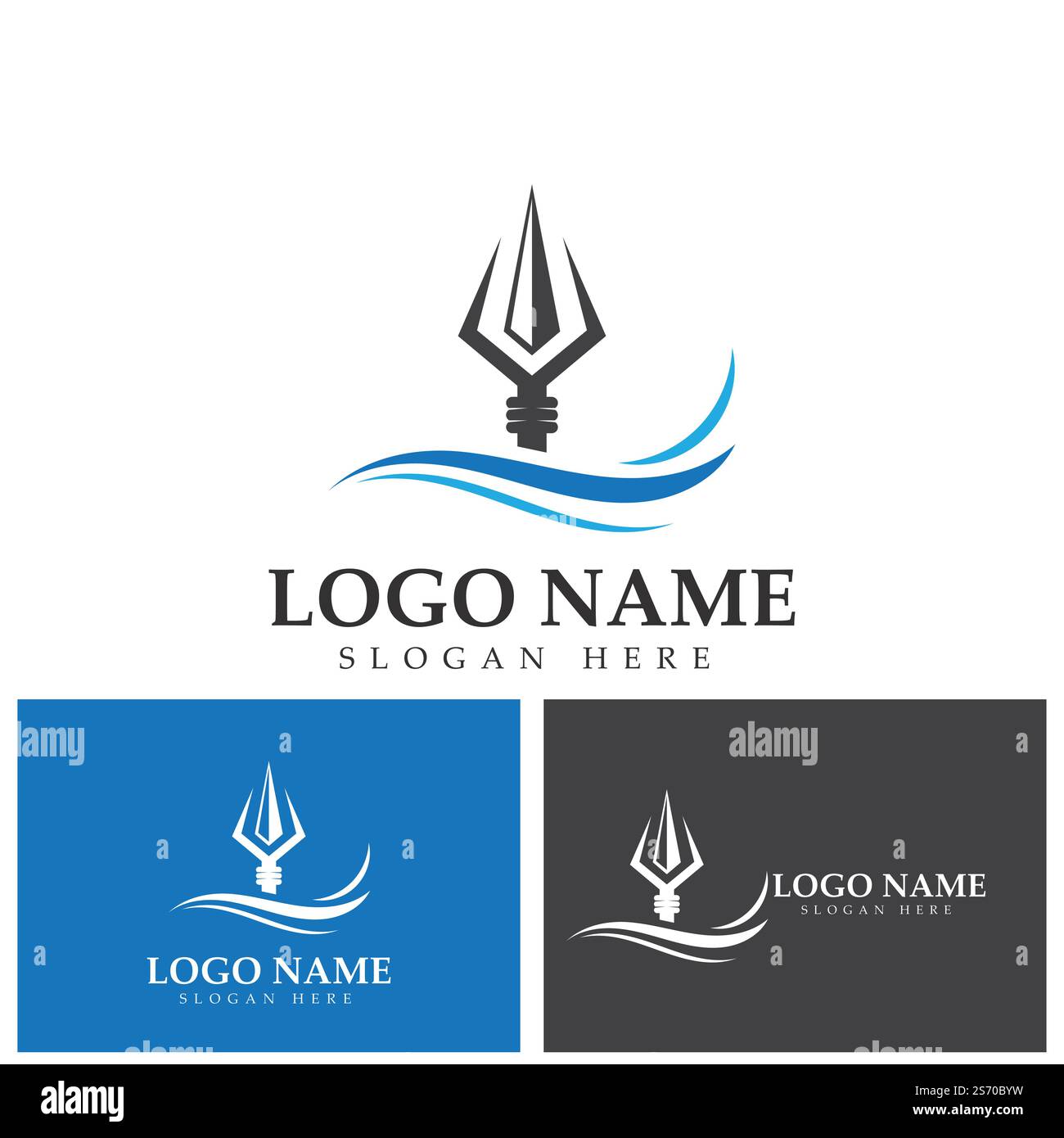 symbol trident logo vector template Stock Vector Image & Art - Alamy
